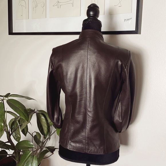 Vera Pelle | Jackets & Coats | Vera Pelle Modac Brown 0viscosa Leather ...